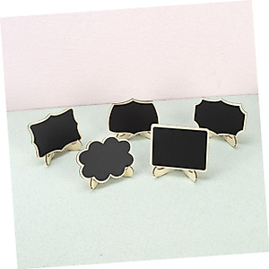 Ciieeo 10pcs Wood Decor Wood Bracket Light House Decorations for Home Miniture Decoration Wedding Signs Home Decor Miniature Holder Label Holders Mini Chalkboard Signs Food Household