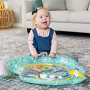 Infantino Wee Wild Ones Pat & Play Water Mat - Narwhal Themed Water mat for Infants and Older Babies, for Tummy time and Sensory Play