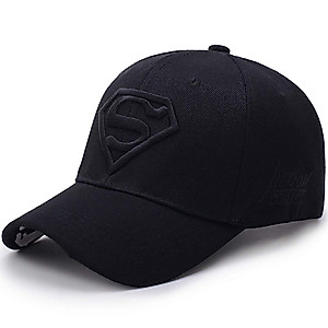 JNKET Baseball Cap Snapback Hat Embroidery Baseball Cap for Men Women (Black)