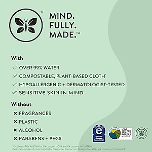 The Honest Company Clean Conscious Multi-Use Wipes | Hypoallergenic + Unscented for Sensitive Skin | Over 99% Water, Compostable, Plant Based, Baby Wipes | Geo Mood, 60 Count