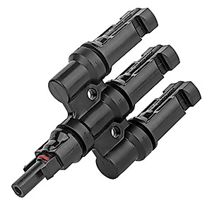 Solar Panel Connector 3 Way Branch MMMF/FFFM - DIY Mount Tool Solar Parallel Connector in Pair - 3 to 1 Solar Cable Connectors for Connection Between Solar Panels