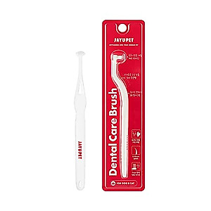JAYU PET Dental Care Brush - Cat Toothbrush, Toothbrush for Small Dogs, Feline Toothbrush, Cat Dental Treat, Removing Bad Breath, Plaque, Tartar, Cat Teeth Brushing & Easy Cleaning, Soft Bristles
