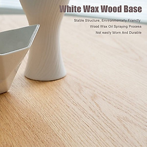 QQXX Round Pine Solid Wood Dining Table,Simplicity Kitchen Table with Wooden Pedestal Base,Leisure Coffee Table Dining Room Table Restaurant Furniture(27.6" L x 27.6" W x 29.5" H, Light Wood)