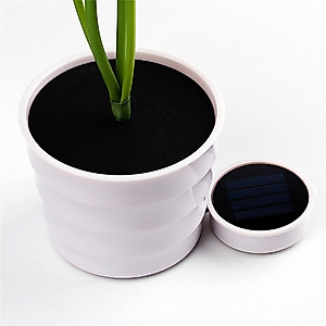 Solar Flower Pot LED Light Lily Flower Table Lamp Decorative Plant Garden Light Lawn Lamp for Room Outdoor Decoration (Pink)