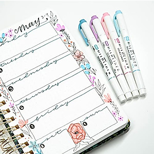 Zebra Pen Journaling and Lettering Set, Includes 6 Highlighters, 6 Brush Pens, and 6 Sarasa Clip Retractable Gel Pens, Pastel Ink Colors, 18-Pack, Multicolor (76018)