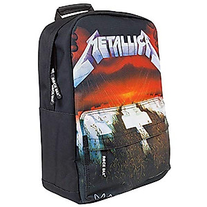 Rock Sax Metallica Master Of Puppets Men's Zip Fastening Band Backpack