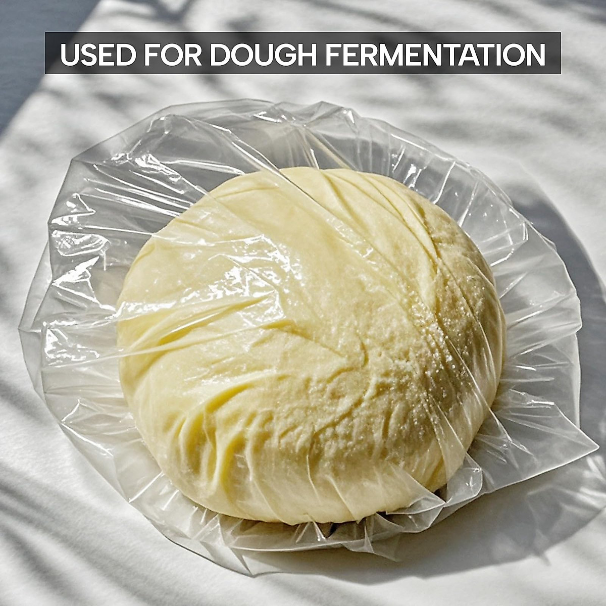 100PS Disposable Shower Caps, Plastic Clear Shower Caps, lengthening and thickening Hair Caps for Hair dyeing assistance, Hotel and Hair Salon, Home Use, Portable Travel (Size 20.5"/52cm）