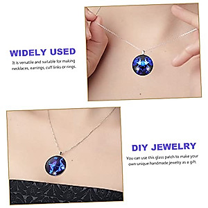 Didiseaon 500 Pcs Time Gem Patch Halloween Keychain Bracelet Stuff Necklace Beads Constellation Beads Gemstone Patches for DIY Bracelet Kits Gemstone Jewelry Patches Glass Gemstone Patches