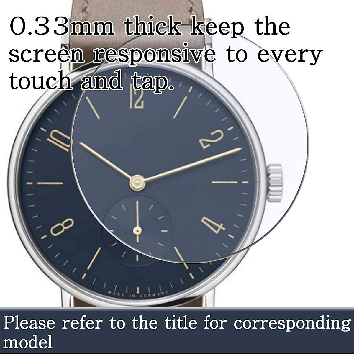 Puccy 3 Pack Tempered Glass Screen Protector Film, compatible with YAMAZEN CHRONOWEAR Lite QSW-01L QSW01L Protectors Guard new version