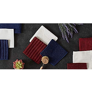 DII Microfiber Multi Purpose Cloths for Dishes, Stainless Steel and Glass for Cleaning, Drying and Polishing,12x12 (Set of 6) - Wine