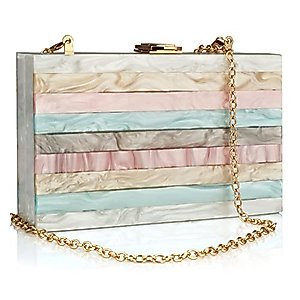 Rkrouco Women Acrylic Evening Clutch Purses Multicolor Purse Handbag for Wedding Cocktail Party Prom