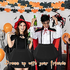 Toulite Halloween Black Cauldron Costume with Shoulder Strap Pot Costume for Adult Party Cosplay Funny Accessories