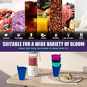 Klickpick Home Kids Cups with Built-in Straw - Set of 8 Toddler Drinking Cups with Straws 10 Ounce - Children Sip-a-Cup Dishwasher Safe BPA Free Brightly Colored Great Kid and Toddler Tumbler Cups