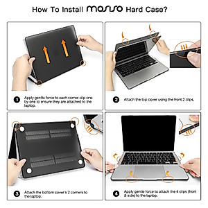 MOSISO Compatible with MacBook Air 13.6 inch Case 2022 2023 Release A2681 M2 Chip Liquid Retina Display Touch ID, Plastic Hard Case&Keyboard Skin&Screen Protector&Type C Adapter 2 Pack, Crystal Clear