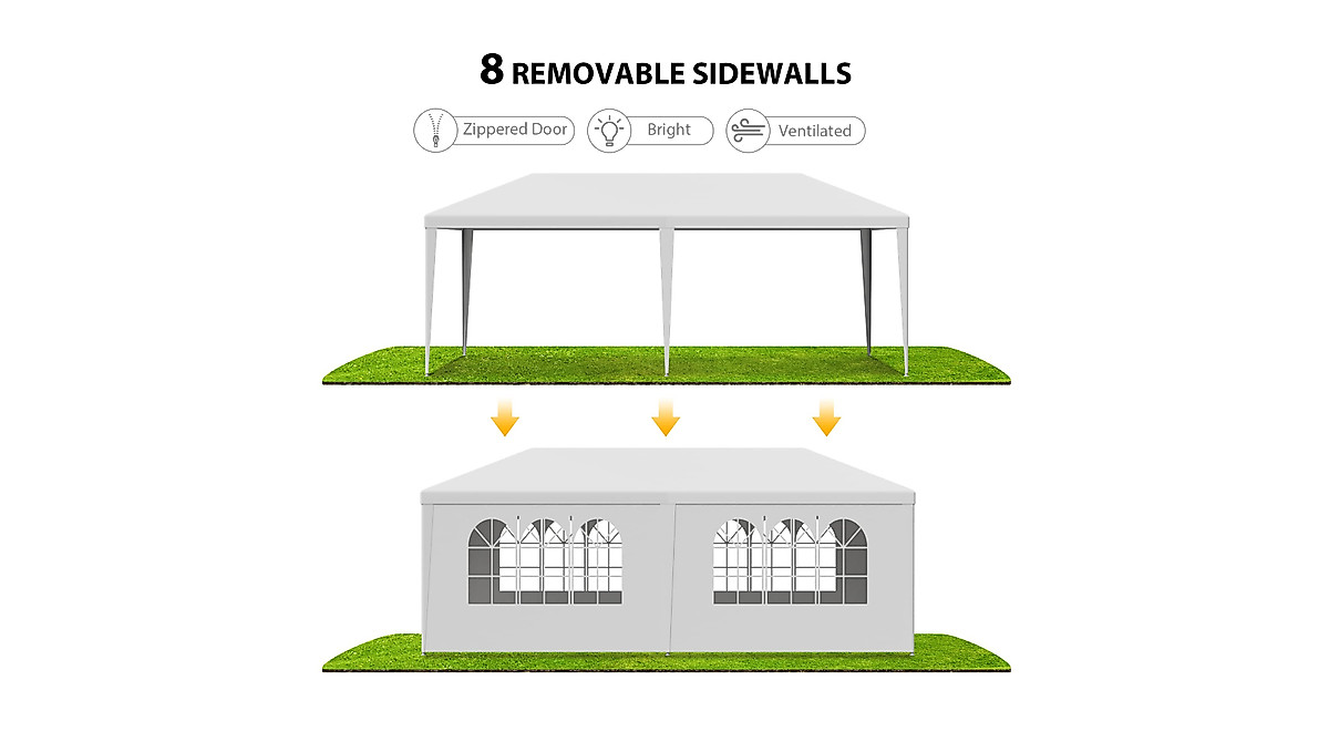 LEMY 10x20 Outdoor Wedding Canopy - Easy Setup Gazebo