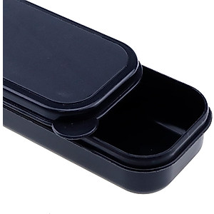 MY MIRONEY 4PCS Portable Travel Tableware Box Black Flatware Storage Box Case Travel Utensils Cutlery Case for Fork Spoon Chopsticks