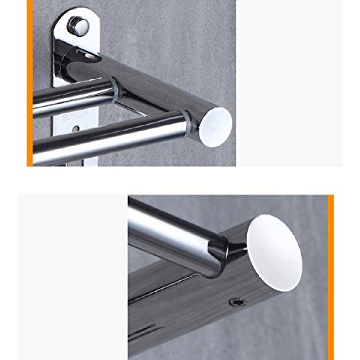 SilteD Towel Rack Wall-Mounted Towel Rail Towel Bar Bathroom,Solid Base,Screw Kit,Easy to Install/50Cm