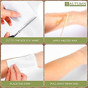 Cotton Wax Strips Roll | Waxing Strips for Face, Body, and Eyebrows | Salon Grade Facial Wax Strips for Hair Removal | No Irritation & Pain | 40-Yard Epilation Wax Strip Roll for Men & Women