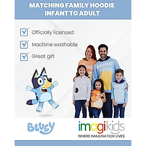 Bluey Little Boys Fleece Matching Family Cosplay Pullover Hoodie 6