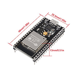AITIAO 2Pcs ESP32 ESP-WROOM-32 Development Board Chip CP2102 38pins 2.4 GHz Dual Core WLAN WiFi + Bluetooth 2-in-1 Microcontroller for ESP32