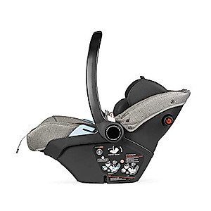 Peg Perego Primo Viaggio 4-35 Lounge - Reclining Rear Facing Infant Car Seat - Includes Base with Load Leg & Anti-Rebound Bar - for Babies 4 to 35 lbs - Made in Italy - City Grey (Grey)