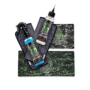 Riptide Armory Advanced Complete Gun Cleaning Kit - Cleans, Lubes, Protects Targeted Long-Lasting Formula - Nano Coat Technology - Veteran Owned & Formulated by Former US Navy Seal (Multi Gun Kit)
