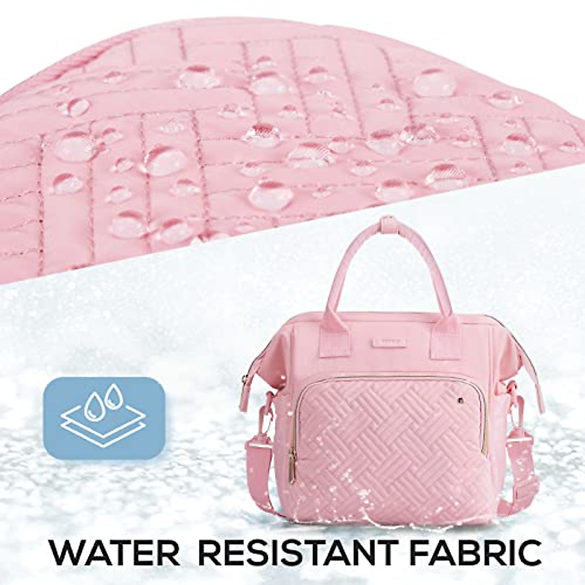 TOURIT Lunch Bag Women Large Insulated Lunch Bag Portable Cooler Lunch Box Lunch Tote Bag for Women Men Work,Picnic, Pink