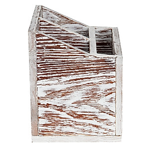 Mind Reader Tabletop, Rustic Style Supply Sorter, Brown Utensil Holder, One Size