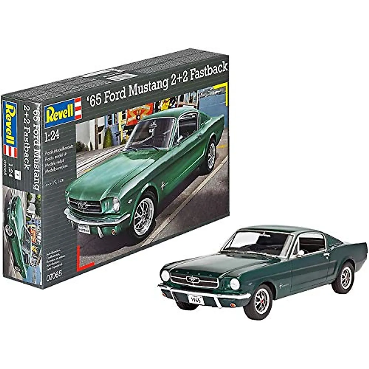 Revell Germany 1965 Ford Mustang 2+2 Fastback Plastic Model Kit (1/25 Scale)