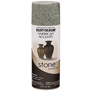 Rust-Oleum 7992830 Stone Creations Spray, 12 oz, Gray Stone