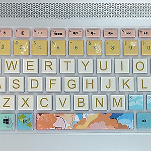 SANFORIN Keyboard Cover for HP Envy x360 15m-bp/bq /2020 2019 HP Pavilion 15/ HP Pavilion x360 15.6” Series/HP Envy 17 17.3" Series/HP Laptop 15t 17t 17-ca0011nr 17-by0040nr, Litter Flowers