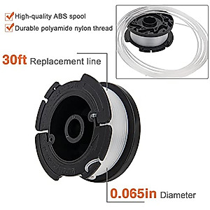 AF100 Replacement Spool, AF-100 Spool Compatible with Black and Decker AF-100-3ZP AF-100-BKP Weed Eater String, 30ft 0.065" fits GH900 GH600 GH610 String Trimmer Spool (16 Spool + 4 Cap+4 Spring)