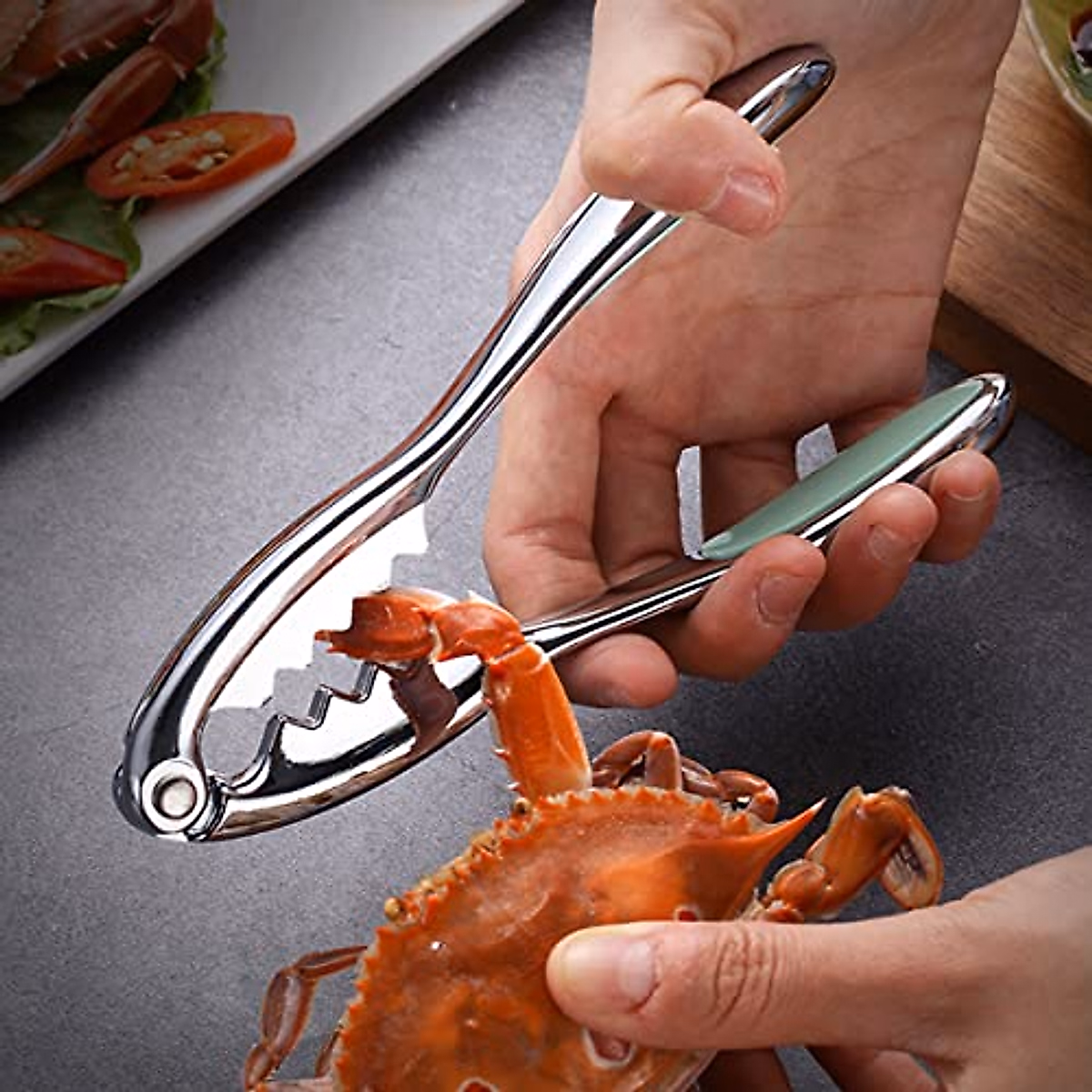 BESTonZON Clips Crackers Crackers Crackers Crackers Stainless Steel Seafood walnut opener sheller crab leg crackers Heavy Duty Nutcracker Tool Household Gadgets Walnut Walnut Nut