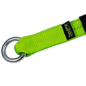 VULCAN Car Tie Down with Snap Hooks - Lasso Style - 2 Inch x 96 Inch - 4 Pack - High-Viz - 3,300 Pound Safe Working Load