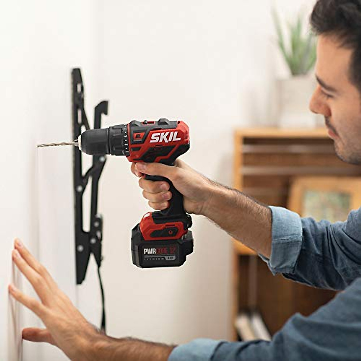 SKIL 3-Tool Combo Kit: Pwrcore 12 Brushless 12V 1/2" Cordless Drill Driver, Oscillating Multitool & Bluetooth Speaker, Includes Two 2.0Ah Lithium Batteries & Standard Charger - CB738801