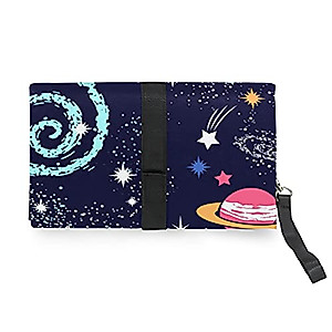 Baby Changing Pad, Space Galaxy Constellation Portable Diaper Bag Mat, Foldable Travel Changing Mat for Infants Newborns