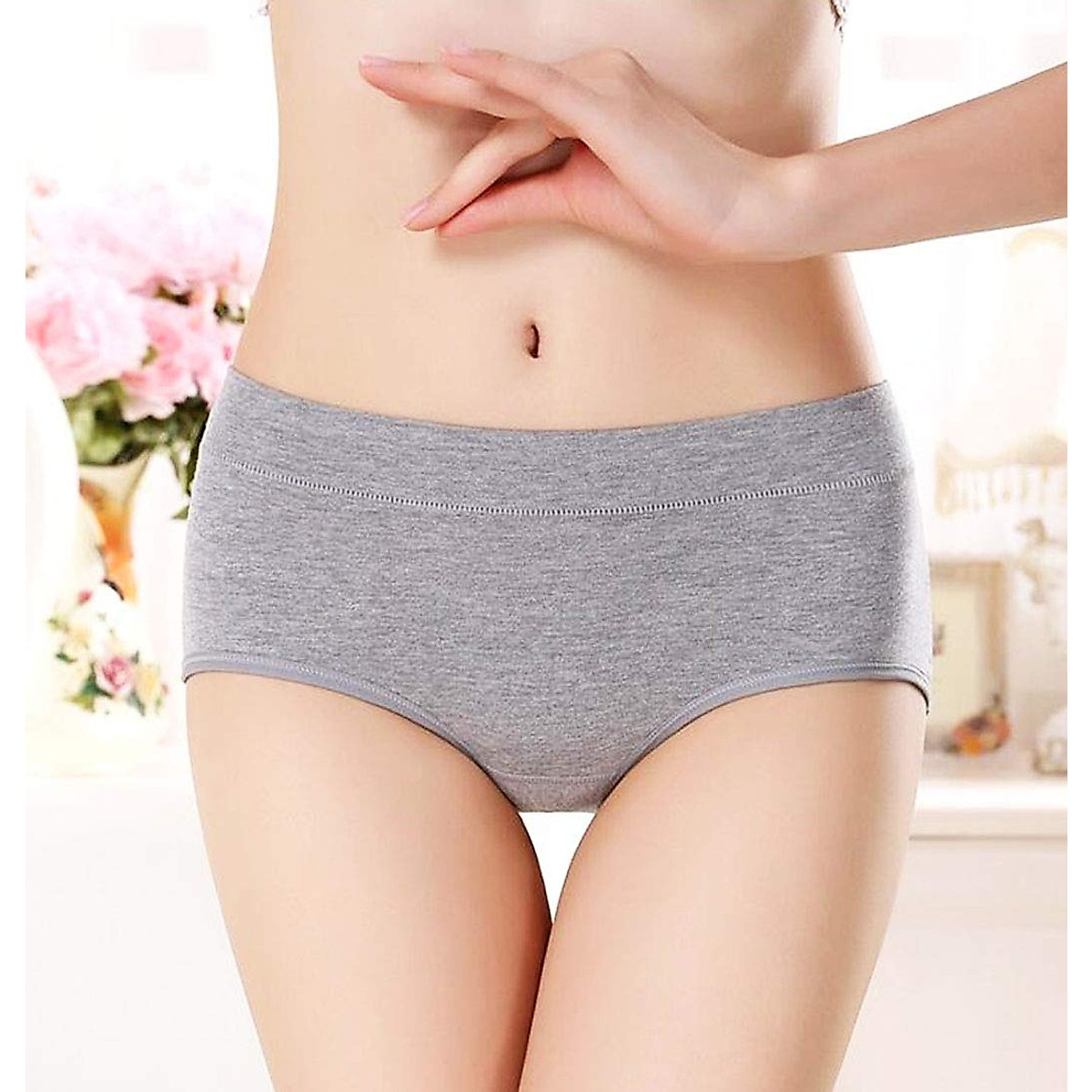 xctdehyi Underwear for Women Cotton Mid Rise Briefs Soft Strech Ladies Breathable Panties 16 Pack (as1, alpha, l, regular, regular, Multicolor-16 pack)