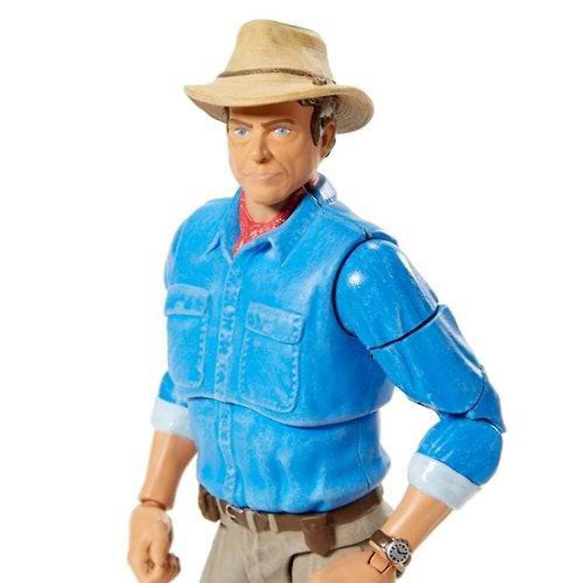 Jurassic World Toys Amber Collection Robert Muldoon 6-in/15.2-cm Action Figure, Swappable Hands & Head, Hat & Dino Shocker Accessories, Collectible Gift for 8 Years Old & Up