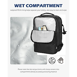 Hynes Eagle 20L Travel Backpack Carry on Backpack Women Men Personal Item Bag for Spirit Airlines Small Nylon Laptop Backpack 14 inches Black