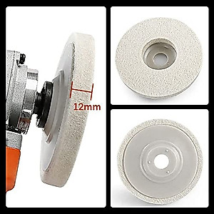 2023 New Wool Polishing Wheel Disc - Wool Felt Polishing Wheel Disc Kit for 4" Angle Grinder 100 Angle Grinder, Durable Felt Polishing Pads for Metal, Marble Stone, Furniture Car Wax (6)