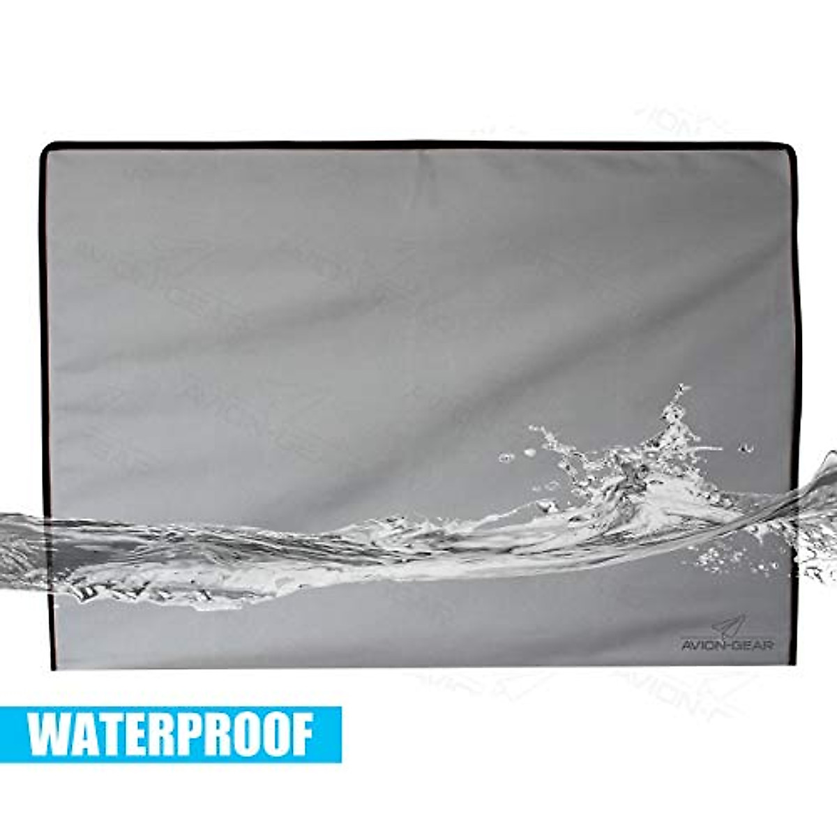 Outdoor TV Cover - 40 / 42 / 43 inch Grey Weatherproof & Waterproof Universal Television Protector for Flat Screen LED, LCD TV Screens w/ Sealed Fit & Remote Storage - Fits Standard Mounts & Stands