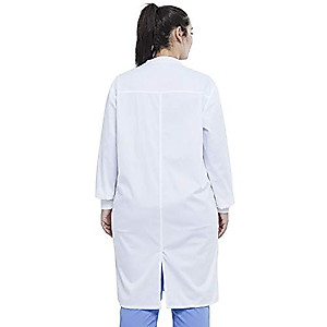 Dickies Men & Women Scrubs Lab Coat 43" Snap Front GD360, M, White