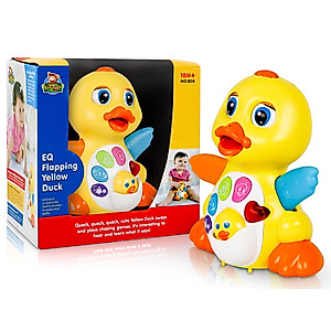CifToys Light Up Duck Toy, Musical Baby Toys, Walking Flapping Dancing Duck Toys for 3 2 1 Year Old Gifts, Toddler Toys- Dancing, Singing, Electronic Duck Toy with Lights and Adjustable Sound