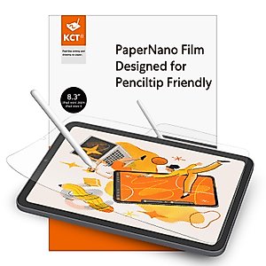 KCT 2 Pack Paperfeel Screen Protector Compatible with New iPad Mini 7 2024 (A17 Pro) & iPad Mini 6 Anti-Glare & Anti-Fingerprint & Matte Film for Drawing/Writing, Compatible with Apple Pencil