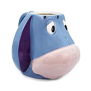 Silver Buffalo Disney Winnie the Pooh Eeyore Face Ceramic 3D Sculpted Mug, 20 Ounces