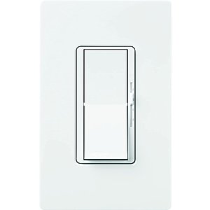 Lutron Diva 3-Speed Fan Control and Light Switch, Single-Pole/3-Way, 1.5A Fan/1A LED, DVFSQ-LF-WH, White