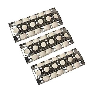 GasSaf Heat Plate Replacement for Select Turbo Gas Grill Models, 16.5 inch 3-Pcs Stainless Steel Heat Plate, Heat Tent, Burner Cover, Vaporizor Bar and Flavorizer Bar(16 1/2x 6 1/2inch)(3-Pcs)