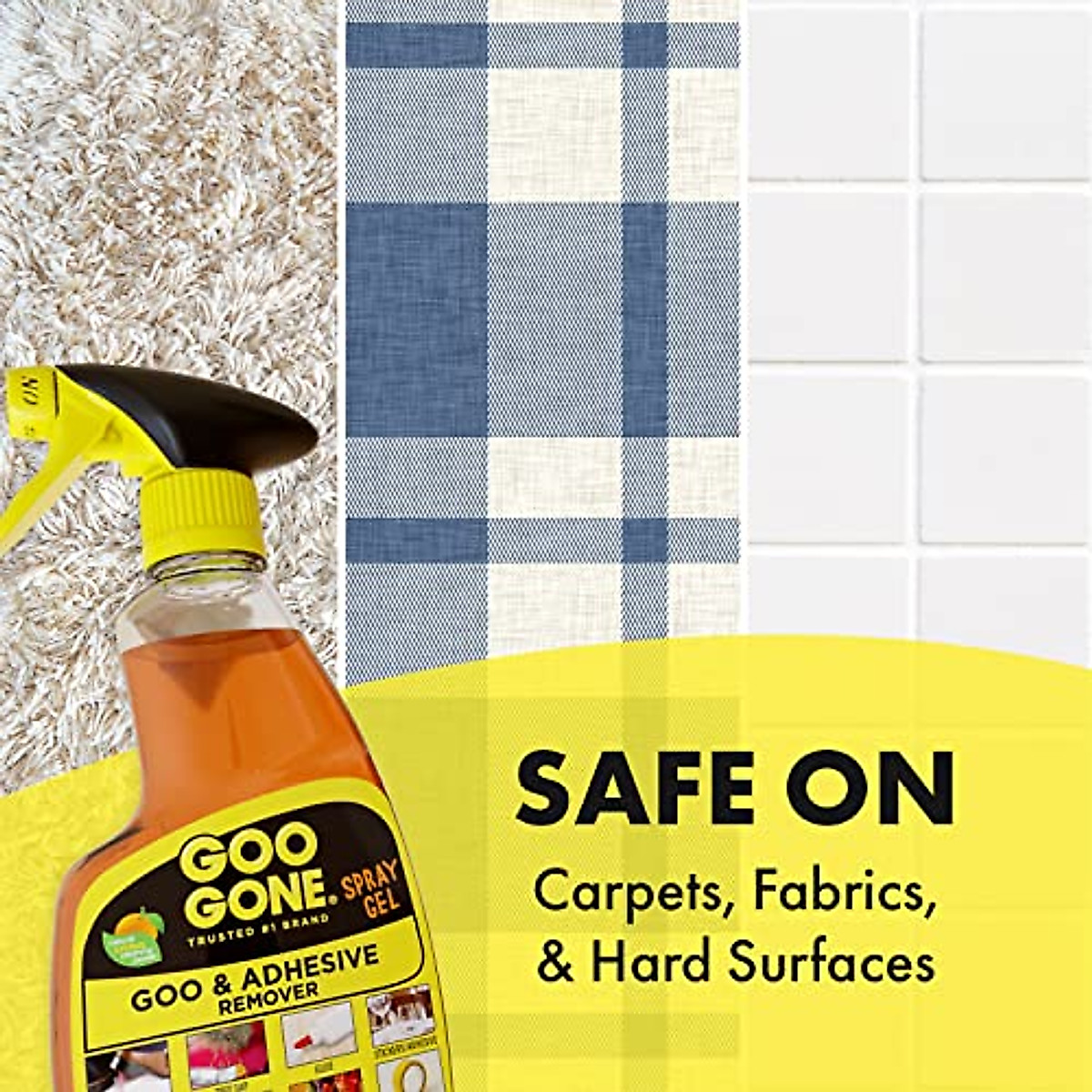 Goo Gone Adhesive Remover Spray Gel - 2 Pack and Sticker Lifter - Removes Chewing Gum Grease Tar Stickers Labels Tape Residue Oil Blood Lipstick Mascara