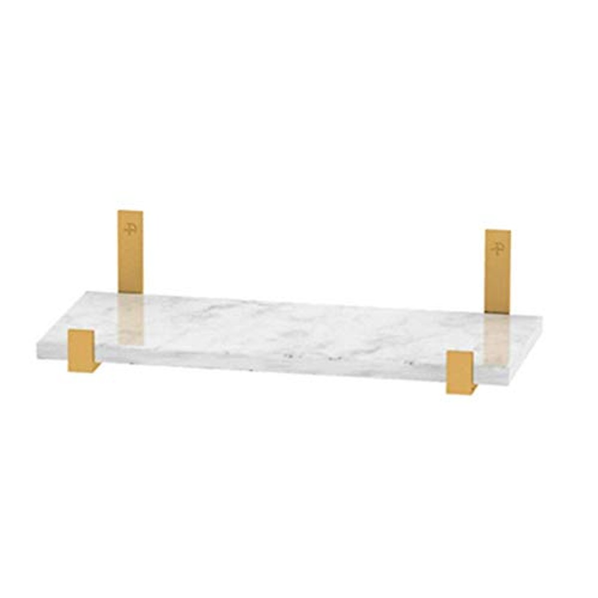 PIBM Stylish Simplicity Shelf Wall Mounted Floating Rack Shelves Modern Set Top Box Bookshelf Storage Sundries Marble Metal Bracket No Deformation,4 Sizes, a ,