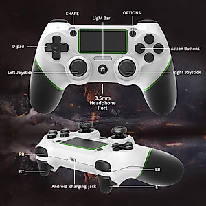 MSXGSYYDS Wireless Controller for PS4, Remote Controllers Compatible with Playstation 4/Slim/Pro,Wireless Gaming Pro Controller with Dual Vibration/6-Axis Motion/3.5mm Audio Jack【Upgraded】